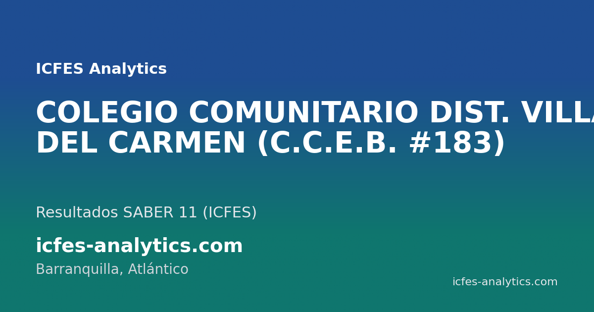 COLEGIO COMUNITARIO DIST. VILLA DEL CARMEN (C.C.E.B. #183)…