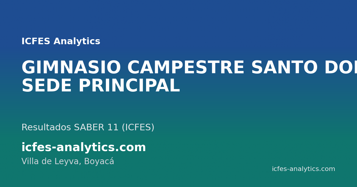 GIMNASIO CAMPESTRE SANTO DOMINGO - SEDE PRINCIPAL