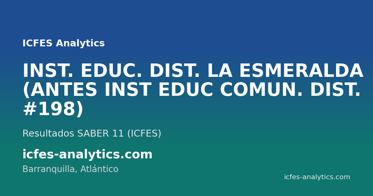 INST. EDUC. DIST. LA ESMERALDA (ANTES INST EDUC COMUN.…