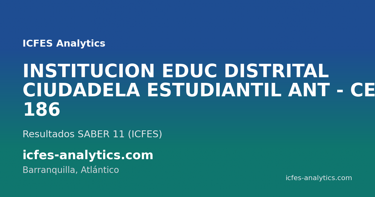 INSTITUCION EDUC DISTRITAL CIUDADELA ESTUDIANTIL ANT - CEB…