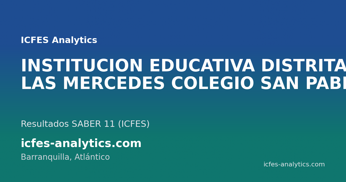 INSTITUCION EDUCATIVA DISTRITAL LAS MERCEDES COLEGIO SAN…